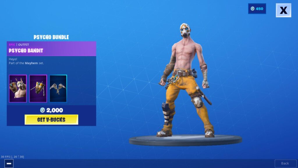 16+ Wallpapers in Psycho Bandit Fortnite Category